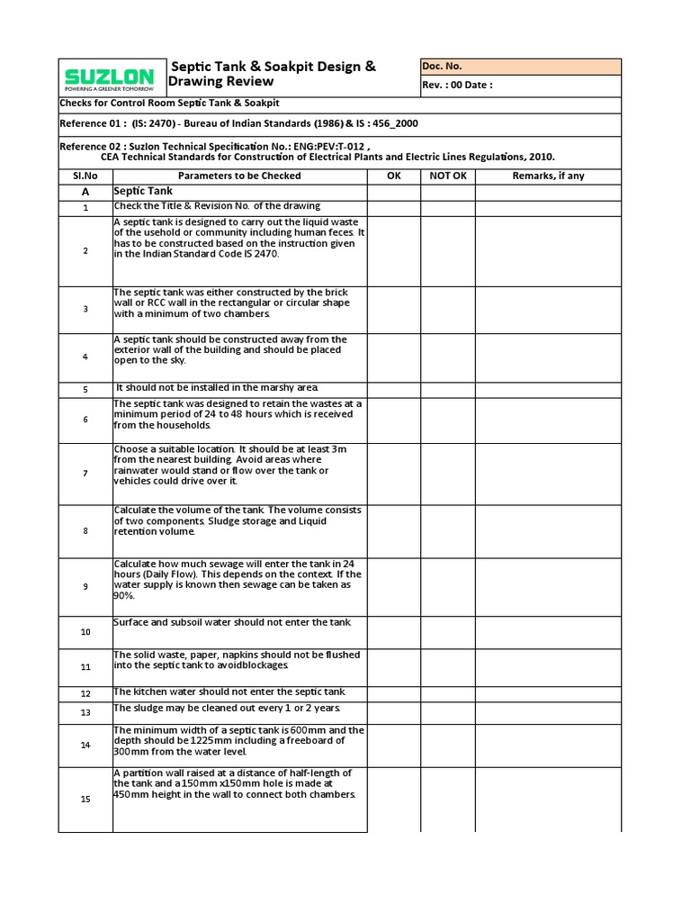 Septic Tank and Soak Pit Design Guidelines | PDF | Septic Tank | Roof