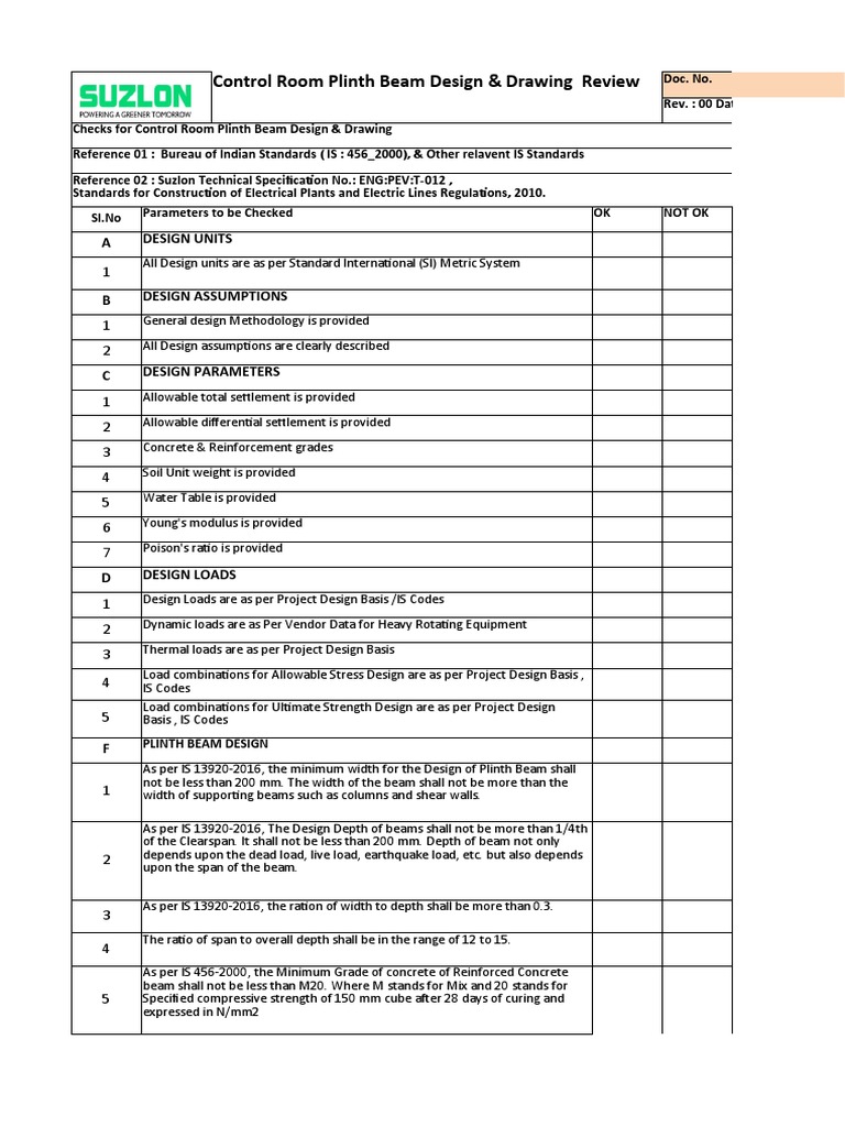 Checklist For Plinth Beam Design& Drawing | PDF | Beam (Structure ...