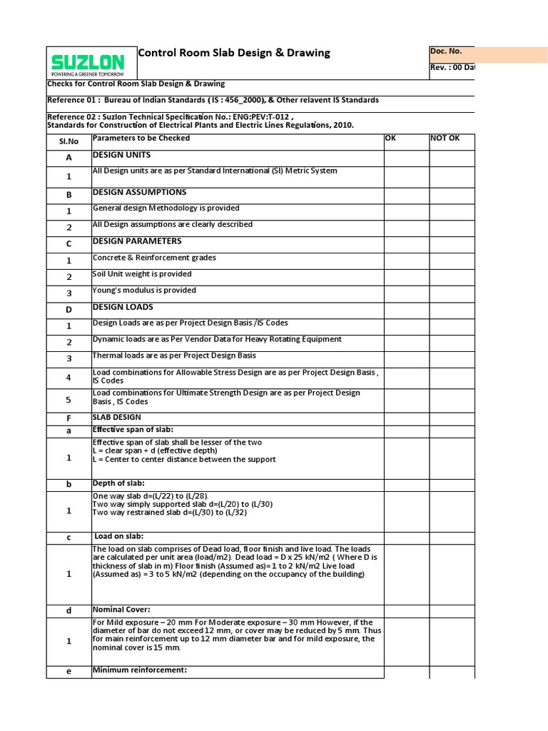Checklist For Slab Design & Drawing | PDF | Building Technology | Civil ...