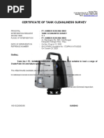 Tank Cleaning Certificate Template | PDF