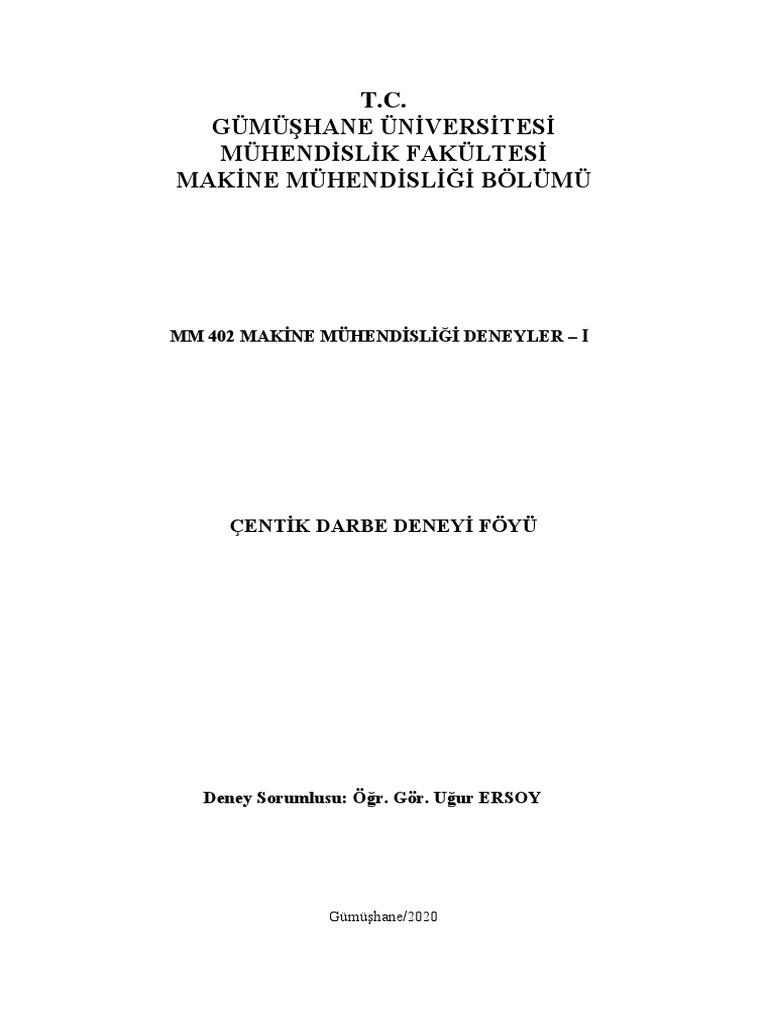 A - Centik Darbe Deneyi Foyu | PDF