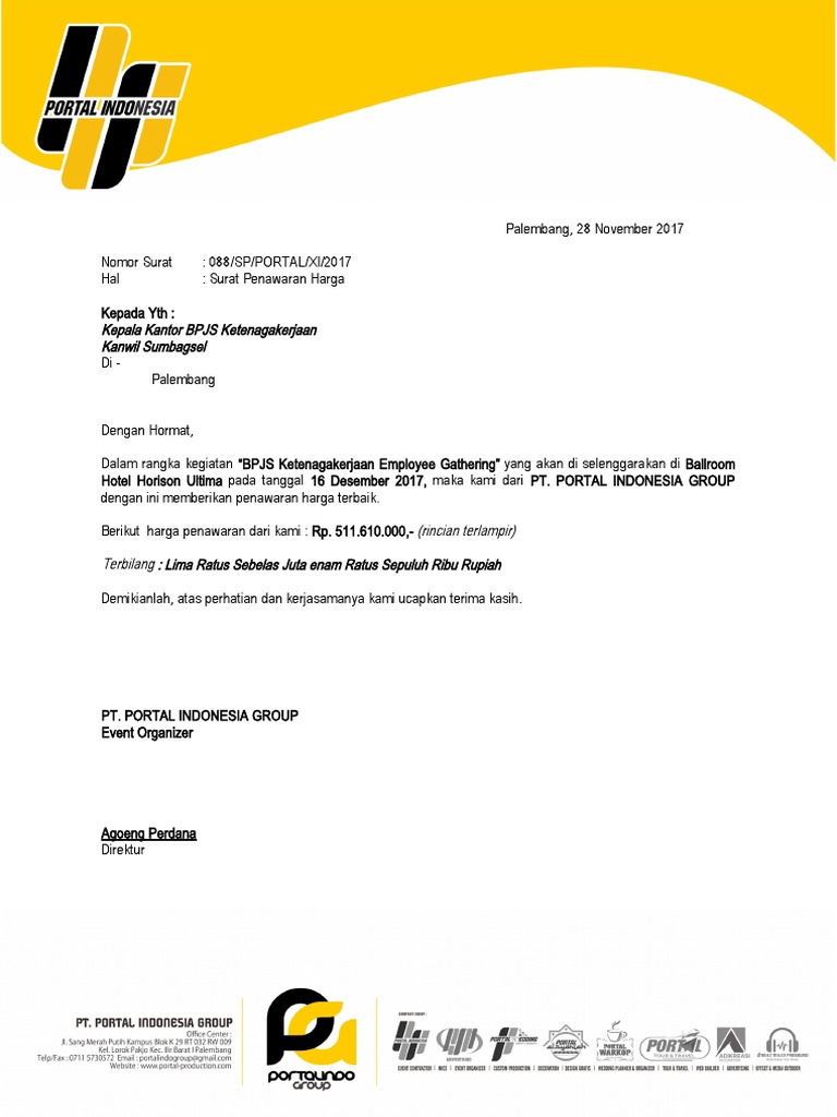 Proposal for Event Organizing Services and Budget for BPJS ...