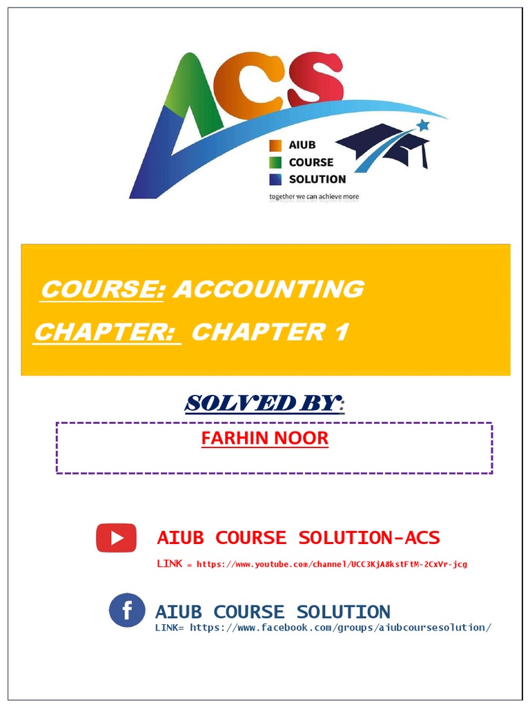 Accounting Mid Term Hand Note Chapter 1 Acs | PDF | Technology & Engineering