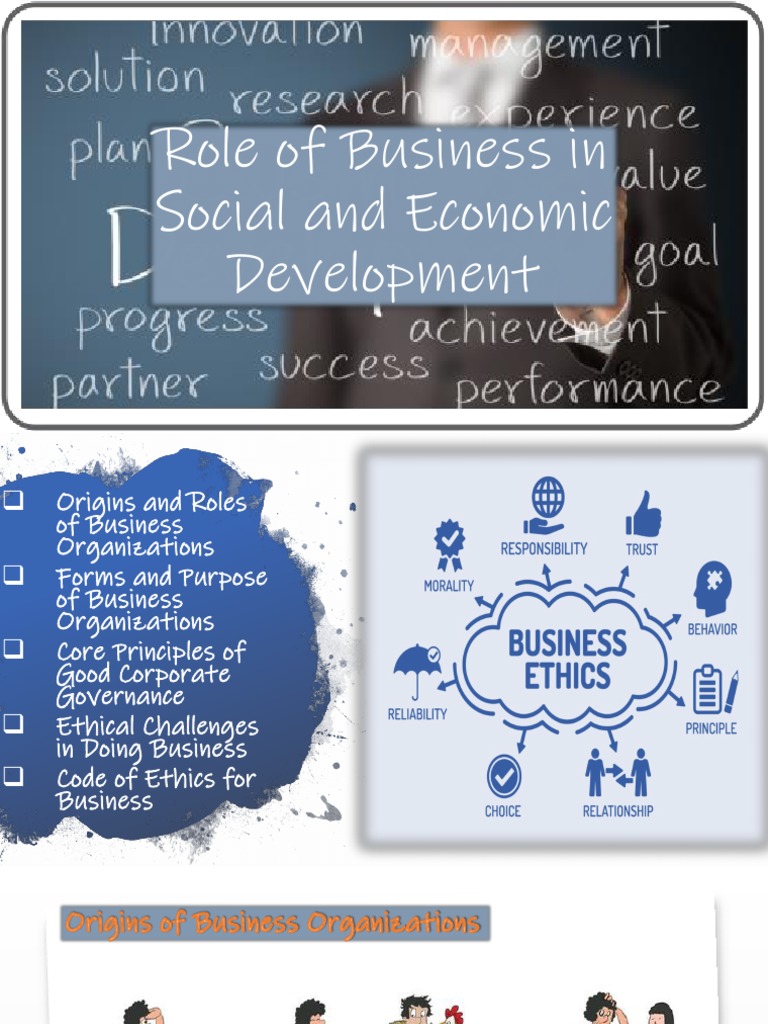 Role of Business in Social and Economic Development | PDF