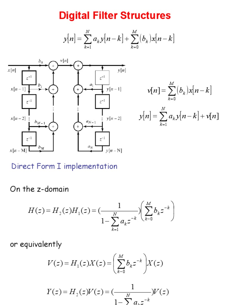 Digital Filter Structures: K N X B K N y A N y | PDF | Discrete Fourier ...
