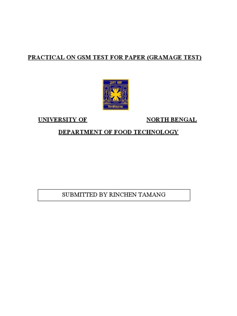 Practical On GSM Test For Paper | PDF | Paper | Metrology