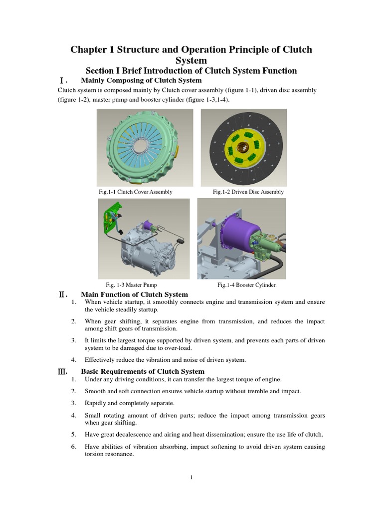 Clutch System Structure and Operation | PDF | Clutch | Transmission ...
