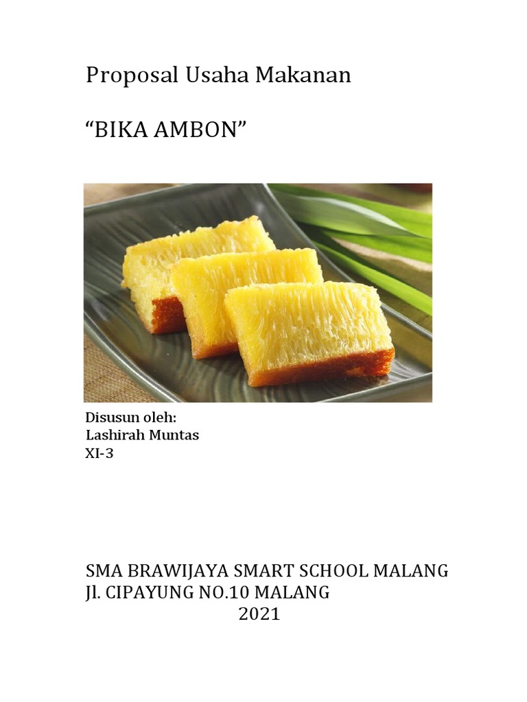 Proposal Usaha Makanan | PDF