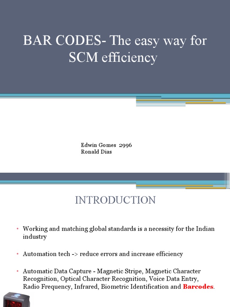 BAR CODES - The Easy Way For SCM Efficiency | Download Free PDF ...