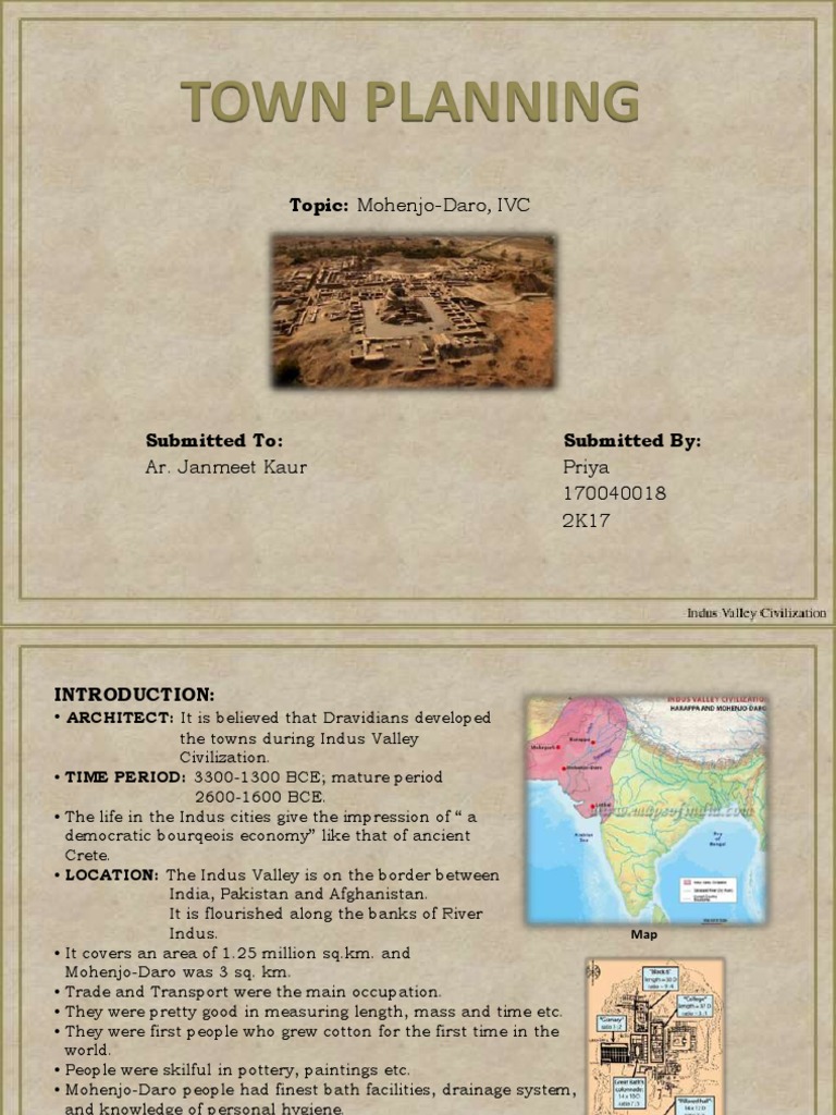 Town Planning: Topic: Mohenjo-Daro, IVC | PDF