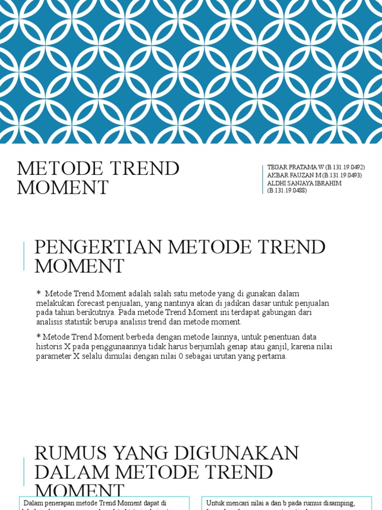 Pengertian dan Rumus Metode Trend Moment | PDF | Metode & Bahan Ajar