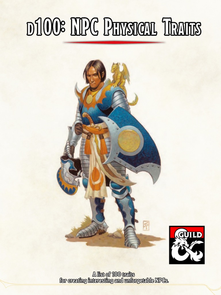 100 NPC Physical Traits | PDF | Nature