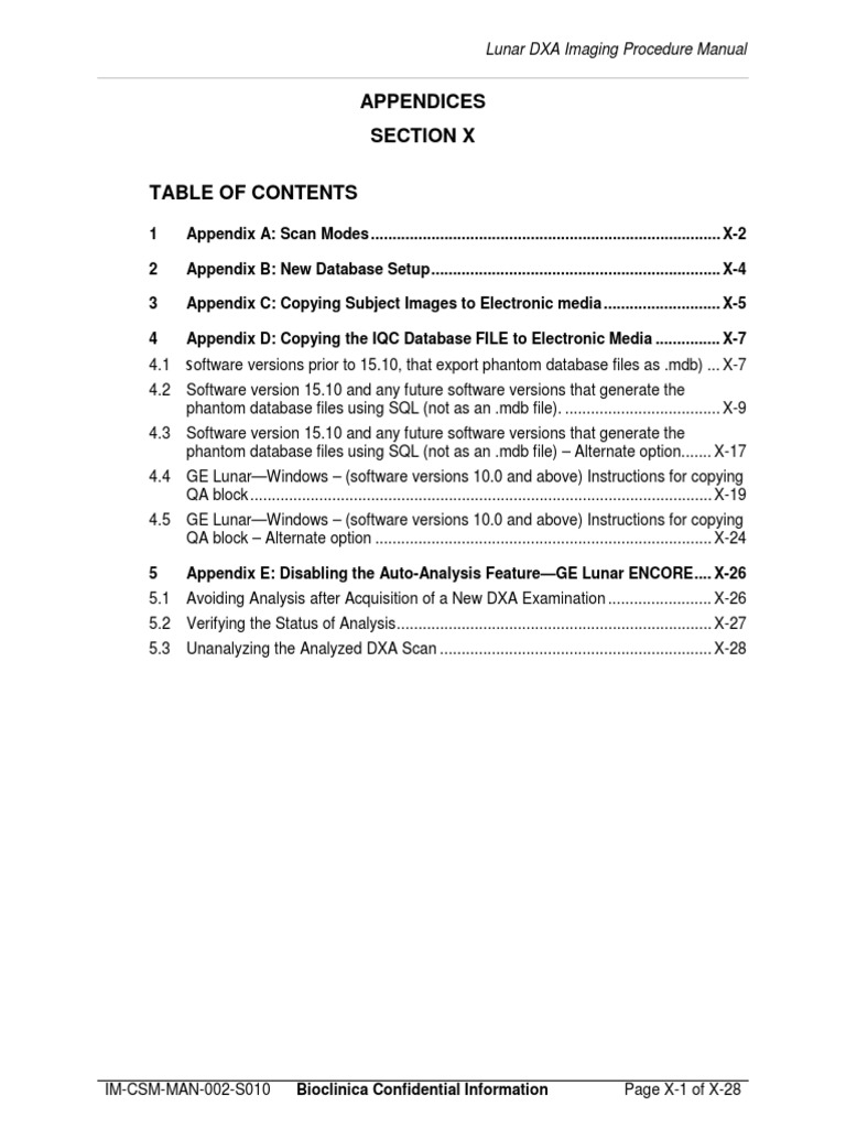DXA Lunar Manual v7 Section X Appendices | PDF | Filename | Computer File