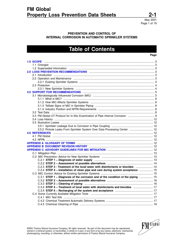 FM Global Property Loss Prevention Data Sheets | PDF | Fire Sprinkler ...