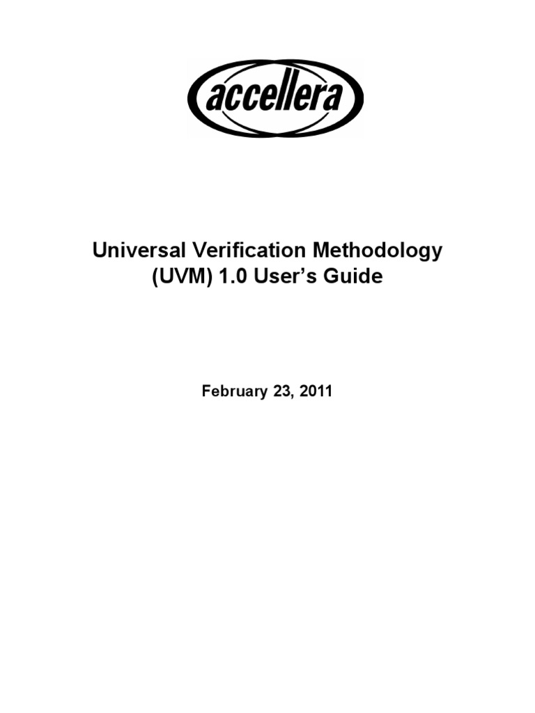Uvm Users Guide 1 0 Pdf Device Driver Verification And Validation