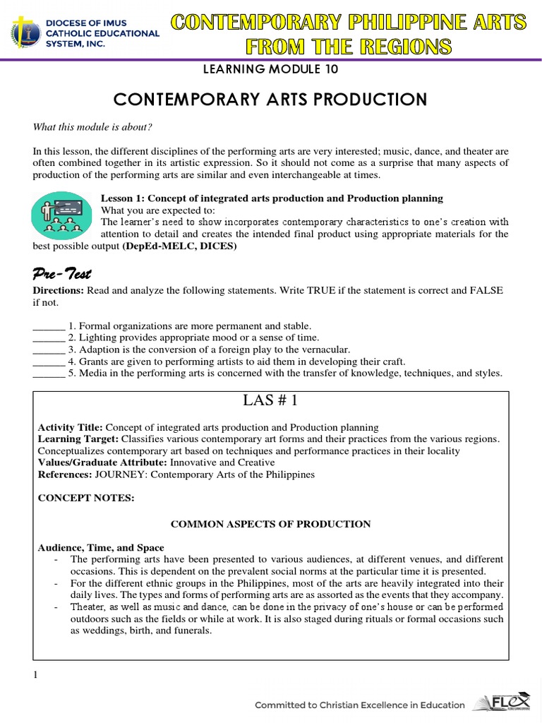 Contemporary Arts Module 10 | PDF | Dances | Theatre