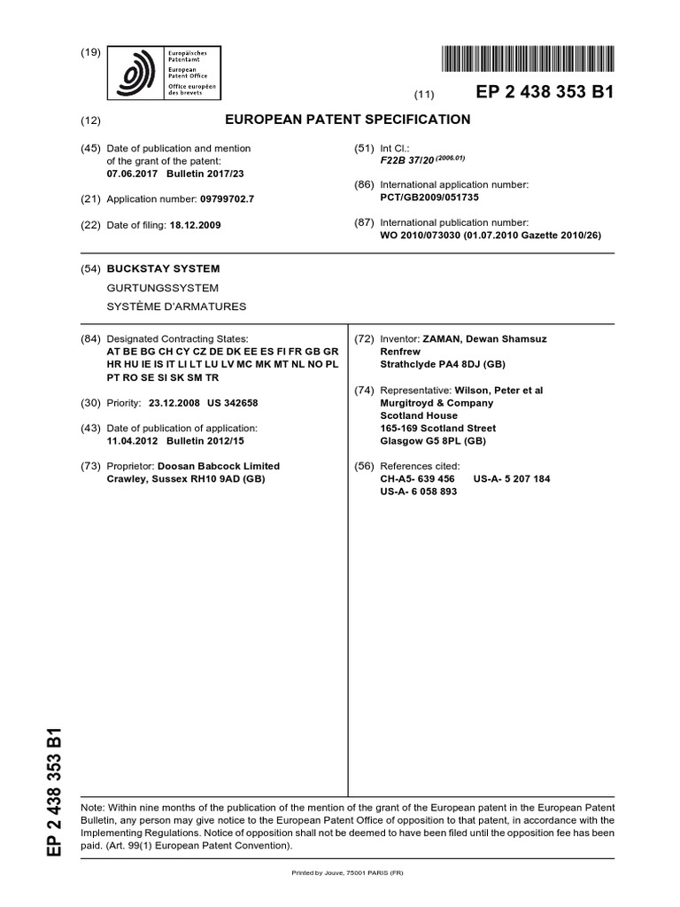 Buckstay System | PDF | Wall | Boiler