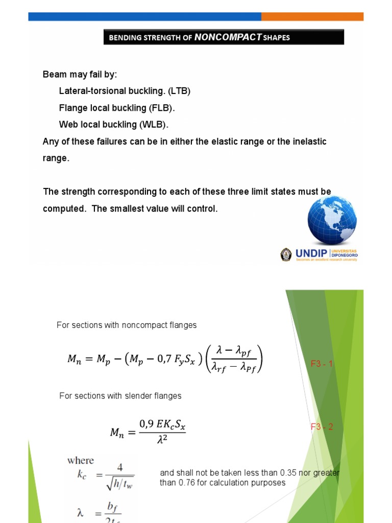 Design of Non Compact Beam | PDF | Buckling | Beam (Structure)