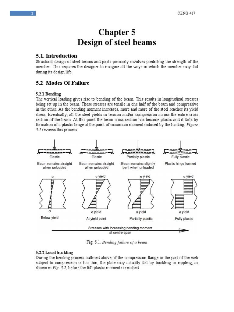 Chapter-5 Design of Steel Beam | PDF | Buckling | Beam (Structure)