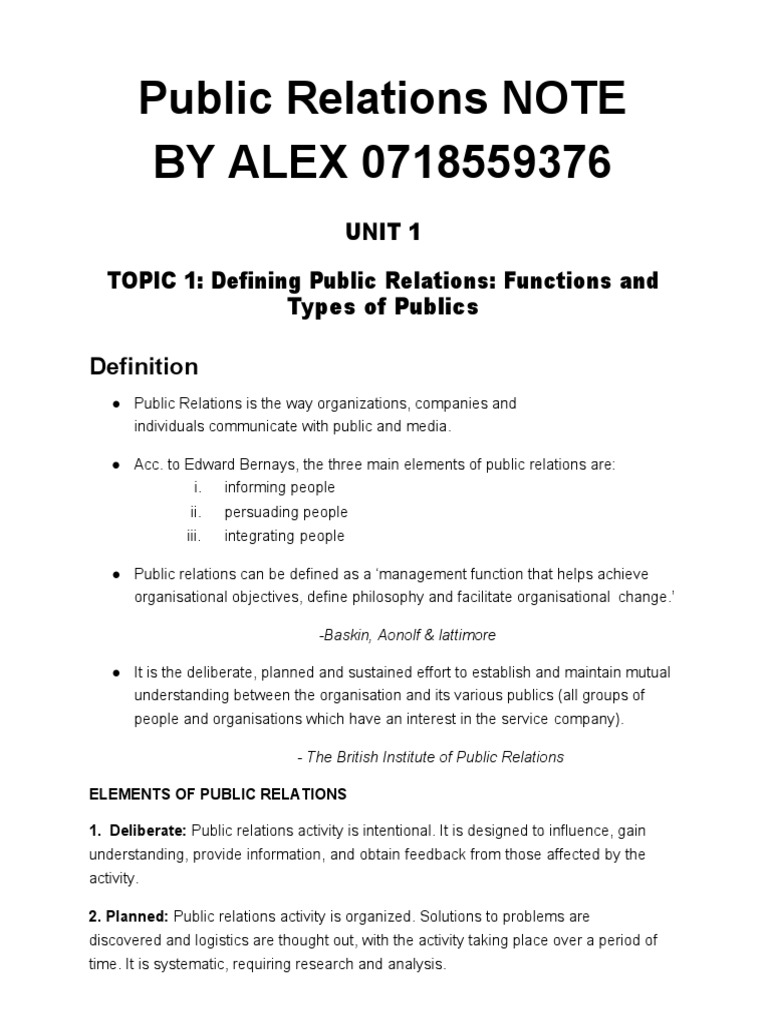 Public Relation Note Alex Send | PDF | Corporate Social Responsibility ...