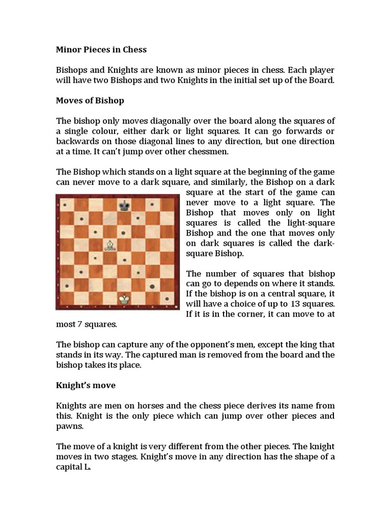 Minor Pieces in Chess | PDF | Gaming | Game Theory