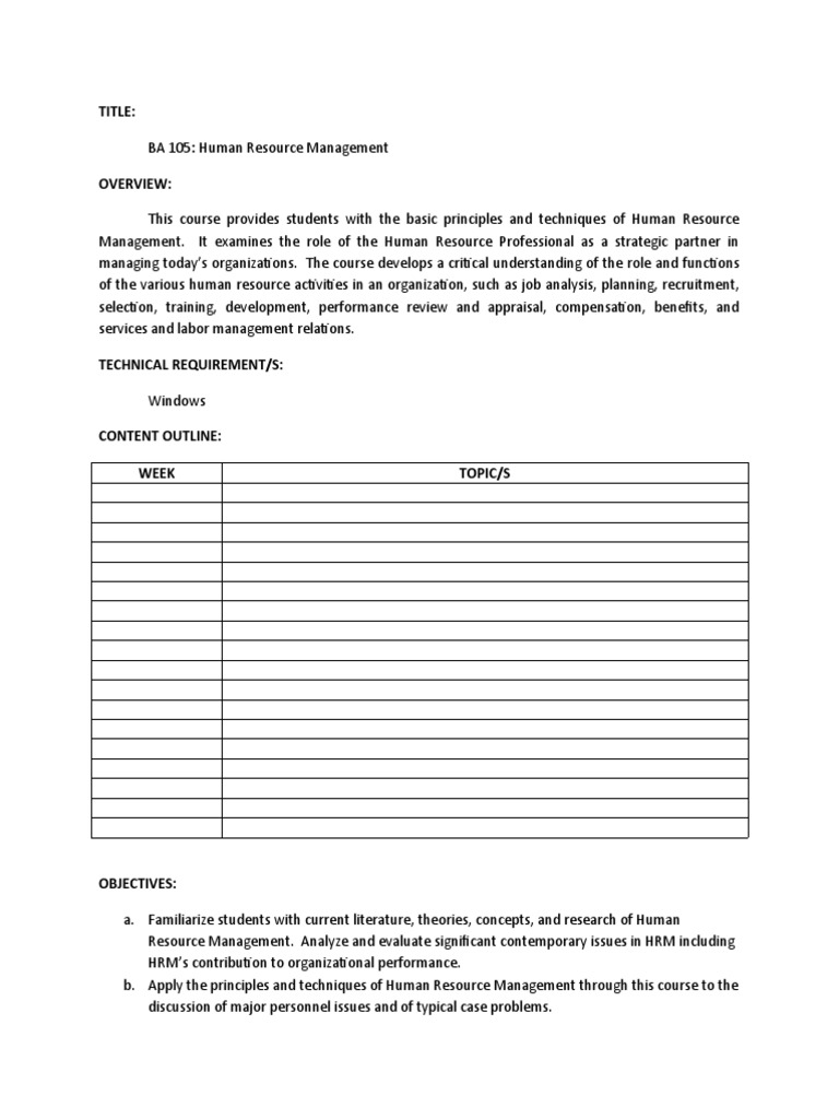 Sample Module-HRM (Credits To Owner) | PDF | Human Resource Management ...