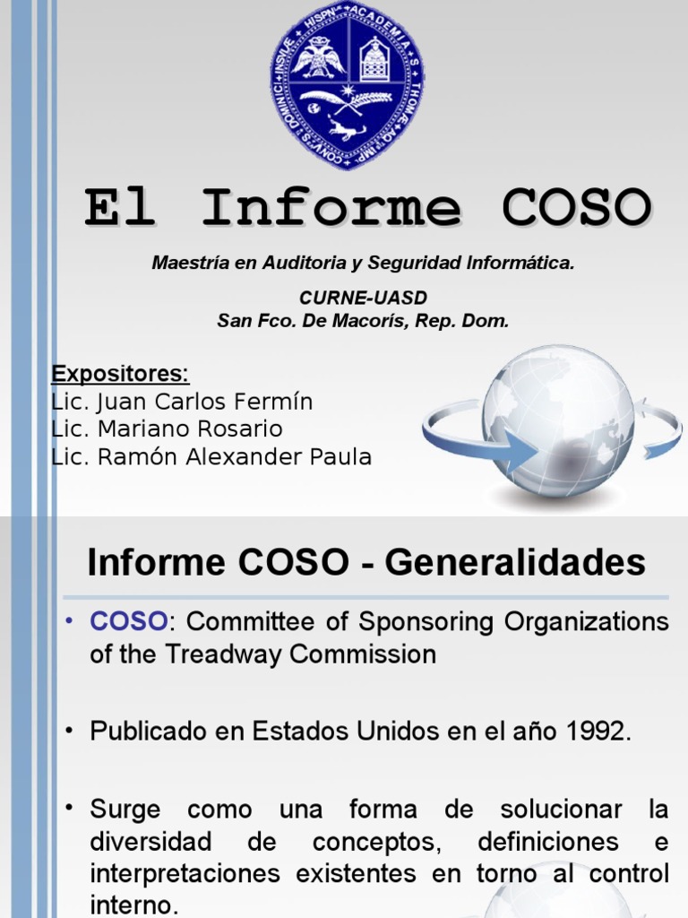 Informe COSO: Control Interno y Auditoría | PDF | Información ...
