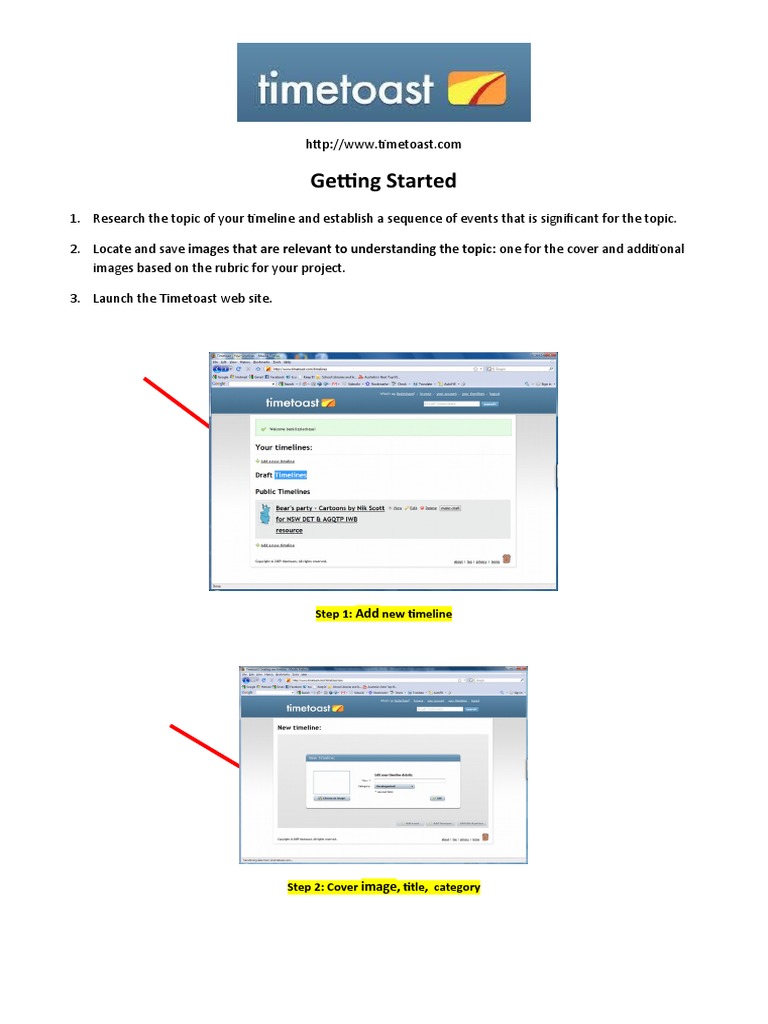 Timetoast Instructions Pdf