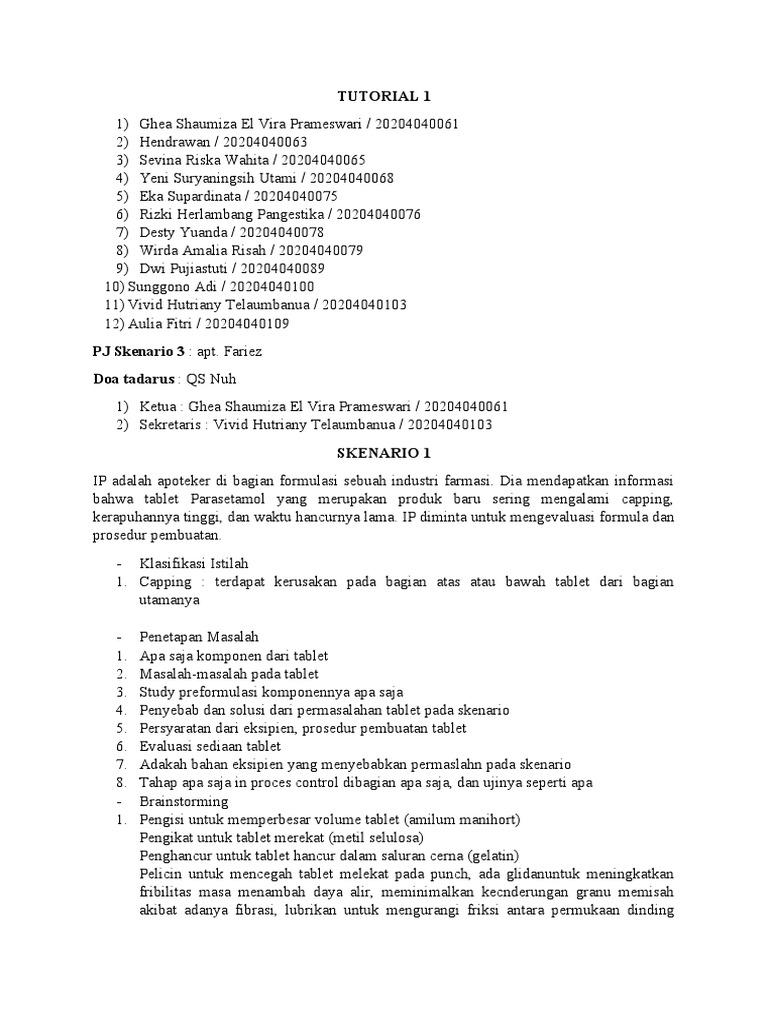 Skenario 1 Blok 3 Fix | PDF | Pengembangan Diri | Kesehatan Holistik