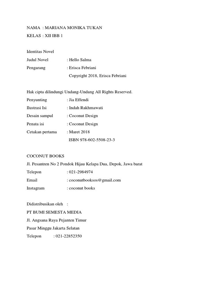 Identitas Novel | PDF