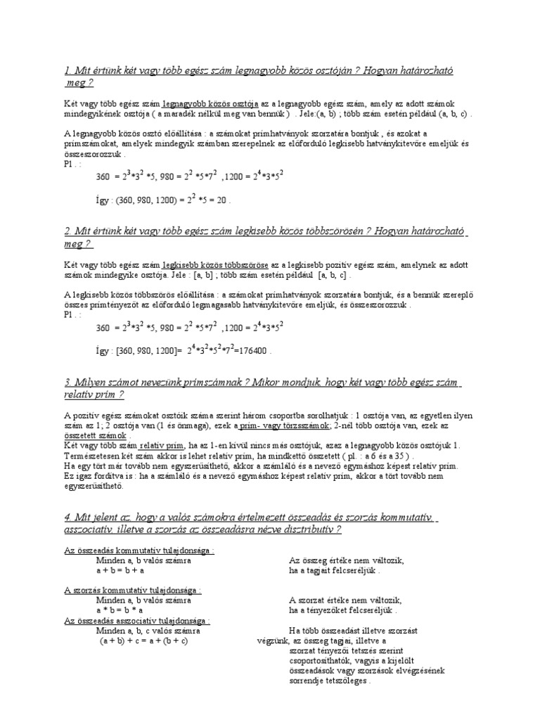 161 matematika erettsegi tetel kidolgozva