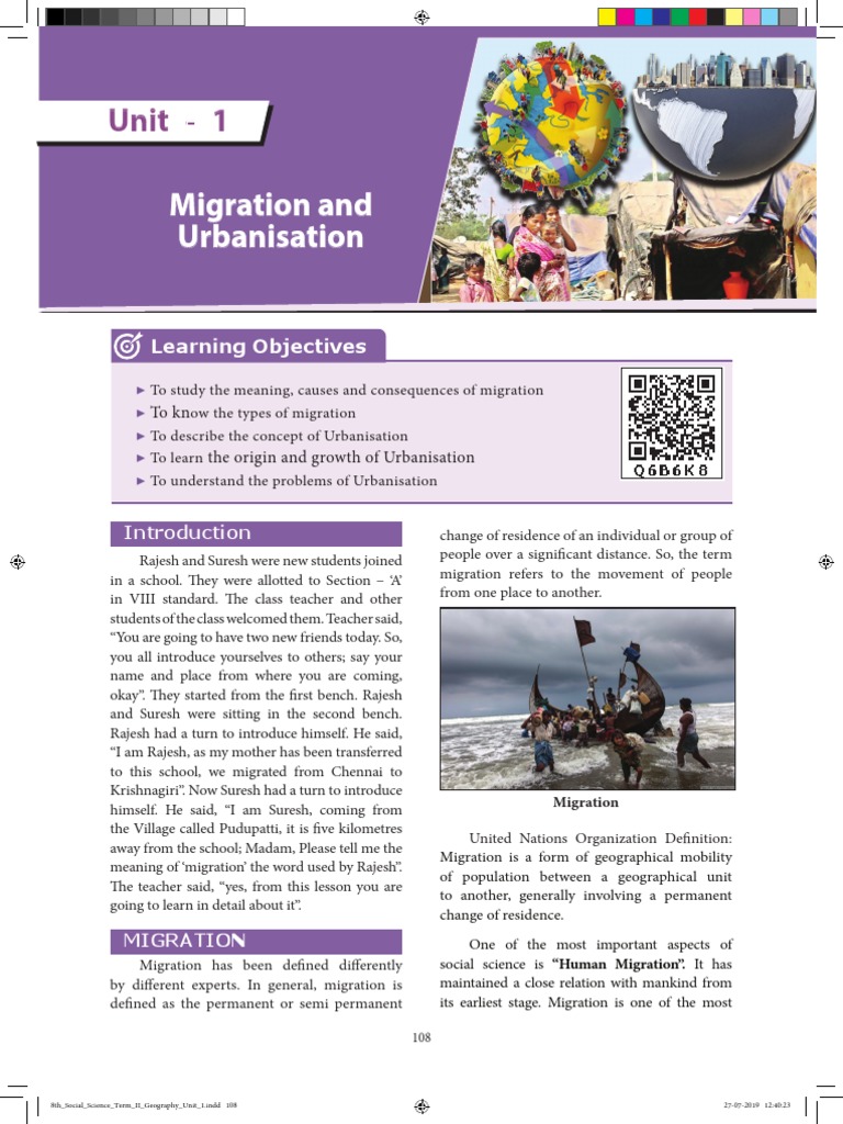 8 - Migration and Urbanisation - EM | Download Free PDF | Human ...