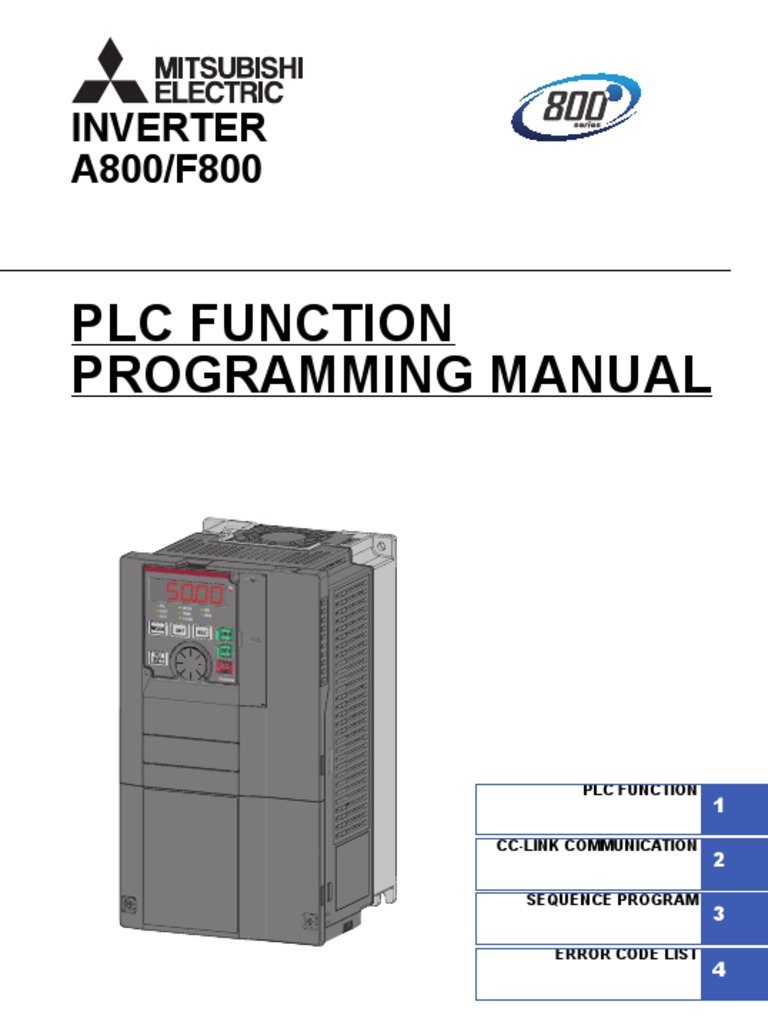 Ib0600492engd - Fr-A800 - f800 PLC Function Programming Manual ...