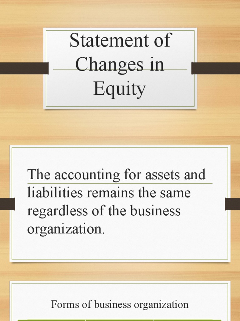 Chapter 3statement of Changes in Equity | PDF | Equity (Finance ...