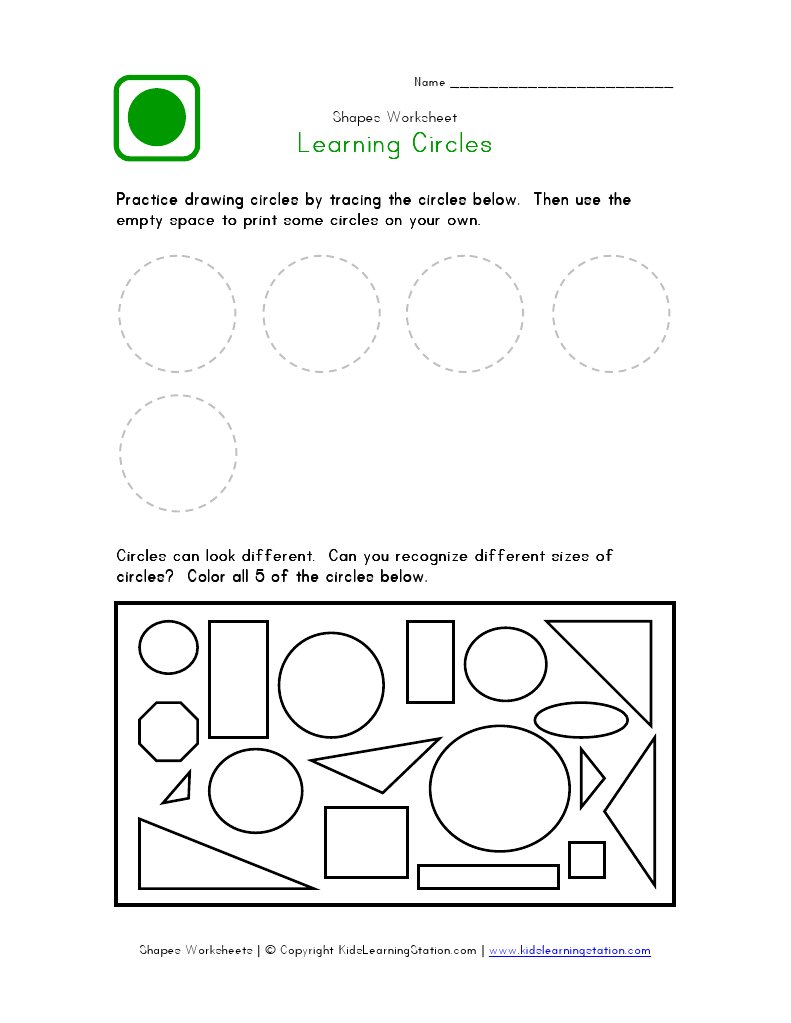 Circle Worksheet | PDF