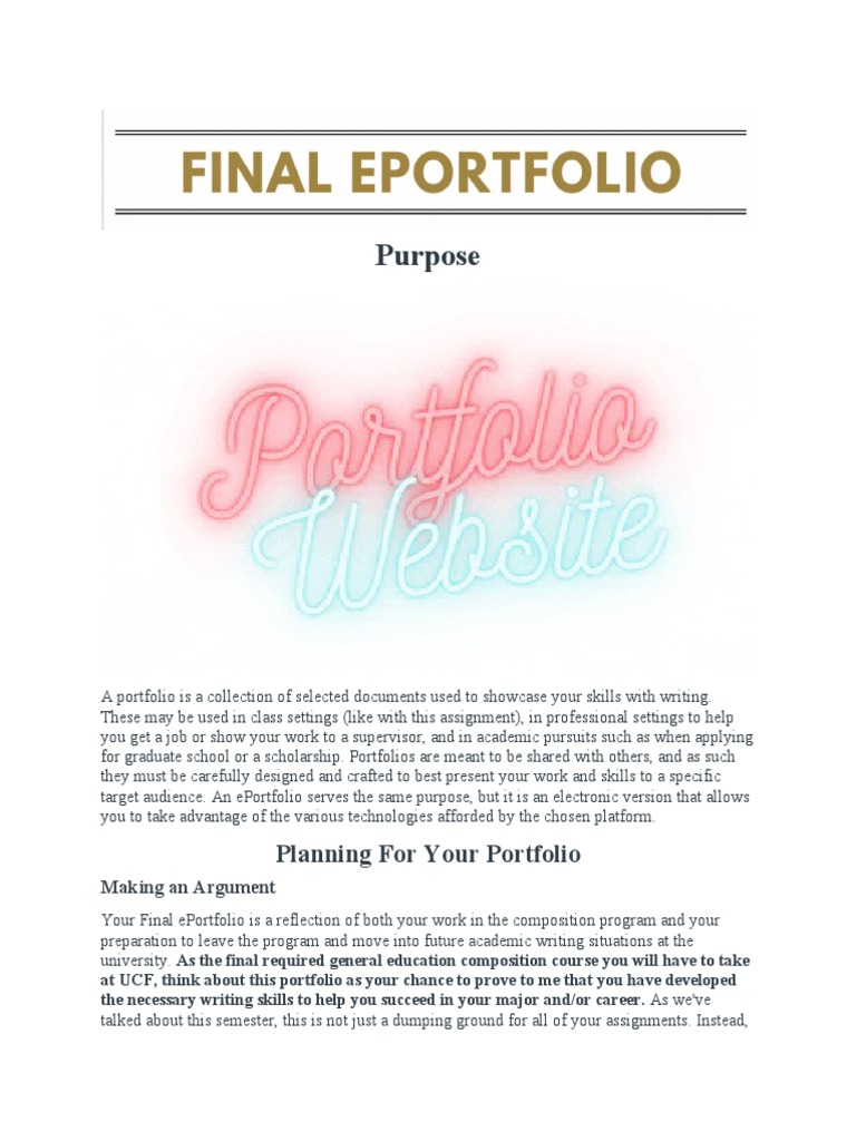 Final Portfolio Assignment | PDF | Human Nature | Communication