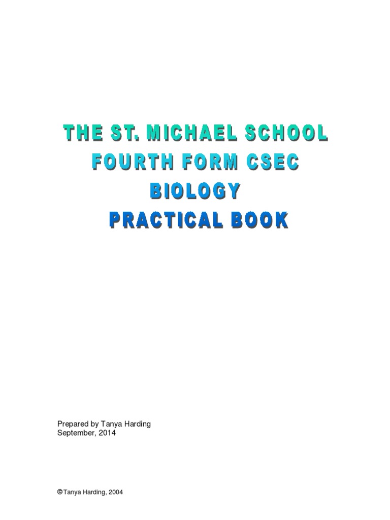 Biology Practical Booklet Updated-4th-Form-Csec | PDF | Osmosis ...