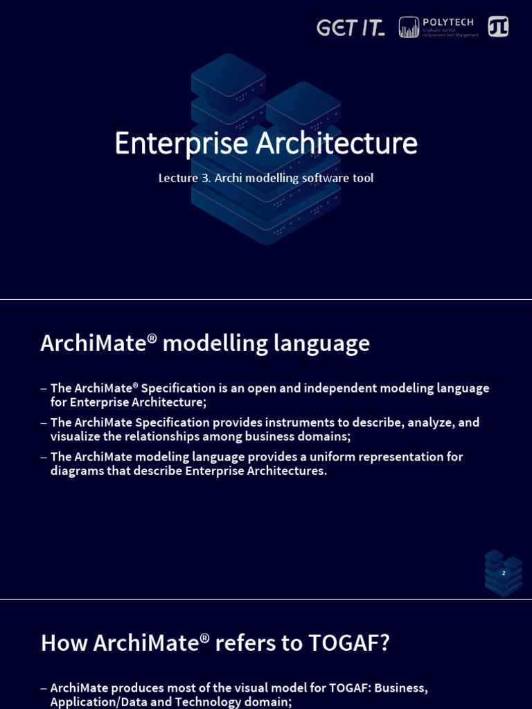 Enterprise Architecture: Lecture 3. Archi Modelling Software Tool | PDF ...