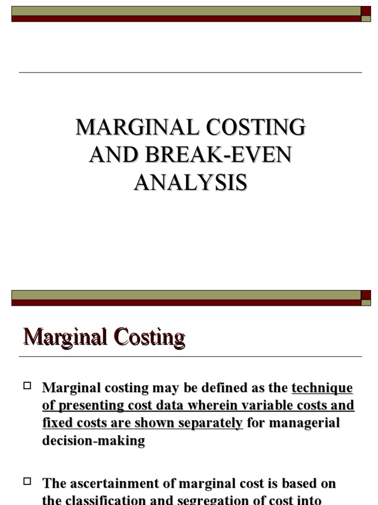 Marginal Cost | PDF | Marginal Cost | Business Economics