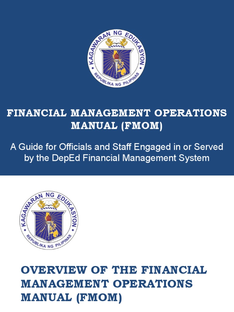 Financial Management Operations Manual (Fmom) | PDF | Receipt | Budget