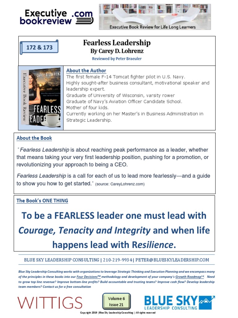 To Be A FEARLESS Leader One Must Lead With Happens Lead With Resilience ...