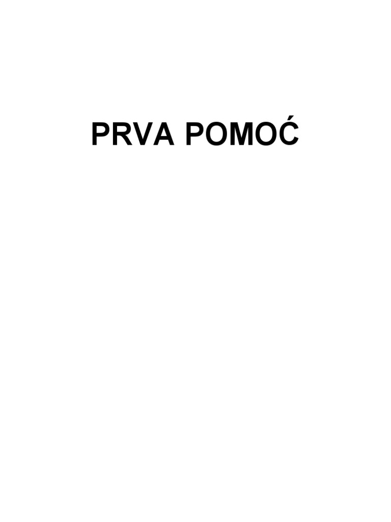 Prva Pomoc | PDF