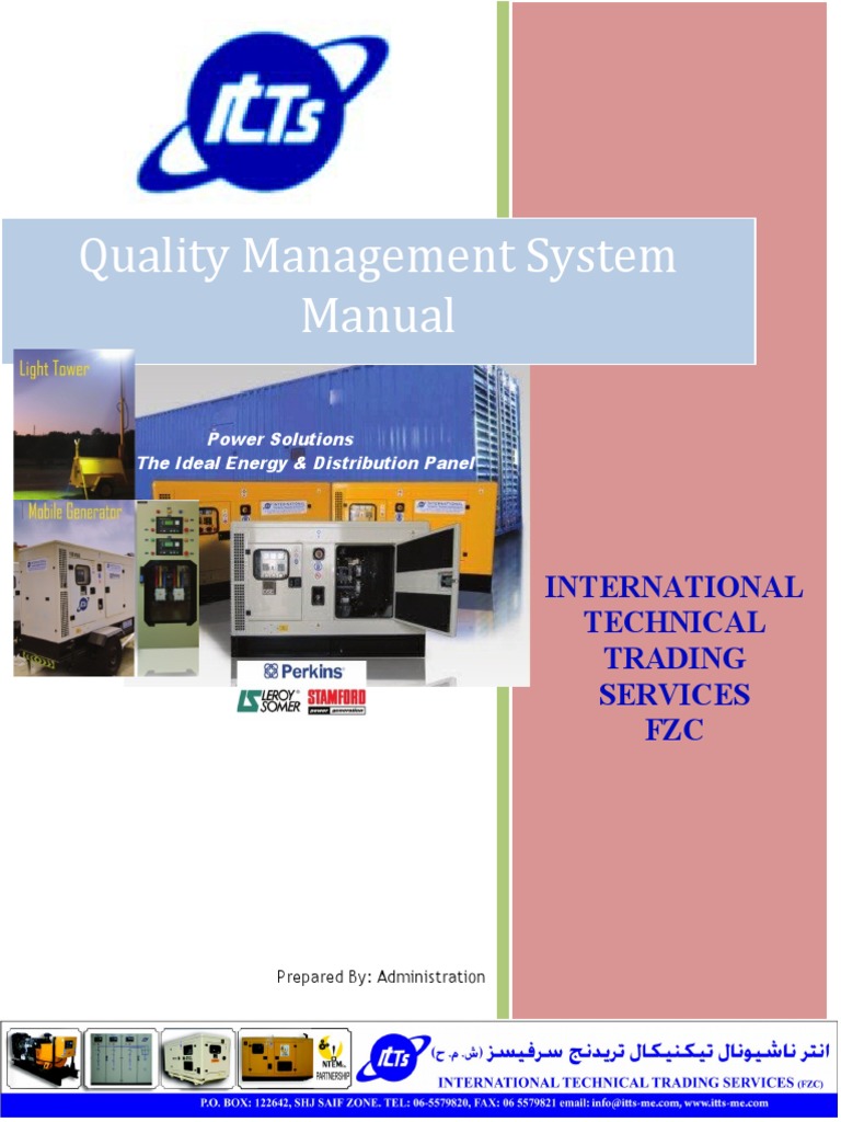 Quality Management System Manual: International Technical Trading ...