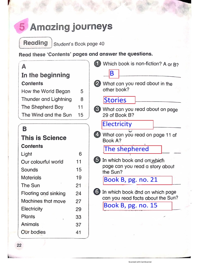 Grade 2 Unit 5 Amazing Journey Workbook | PDF