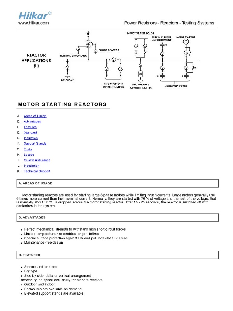 Motor Starting Reactors | PDF | Insulator (Electricity) | Electric Motor
