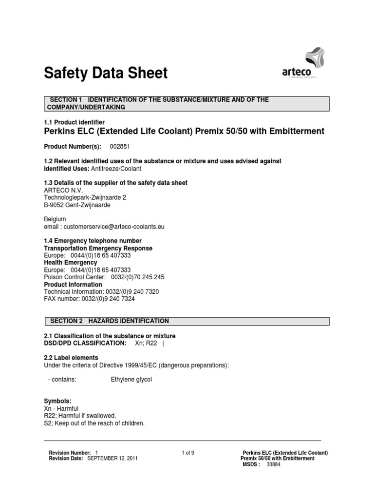 11 - Safety Msds English | PDF | Dangerous Goods | Toxicity