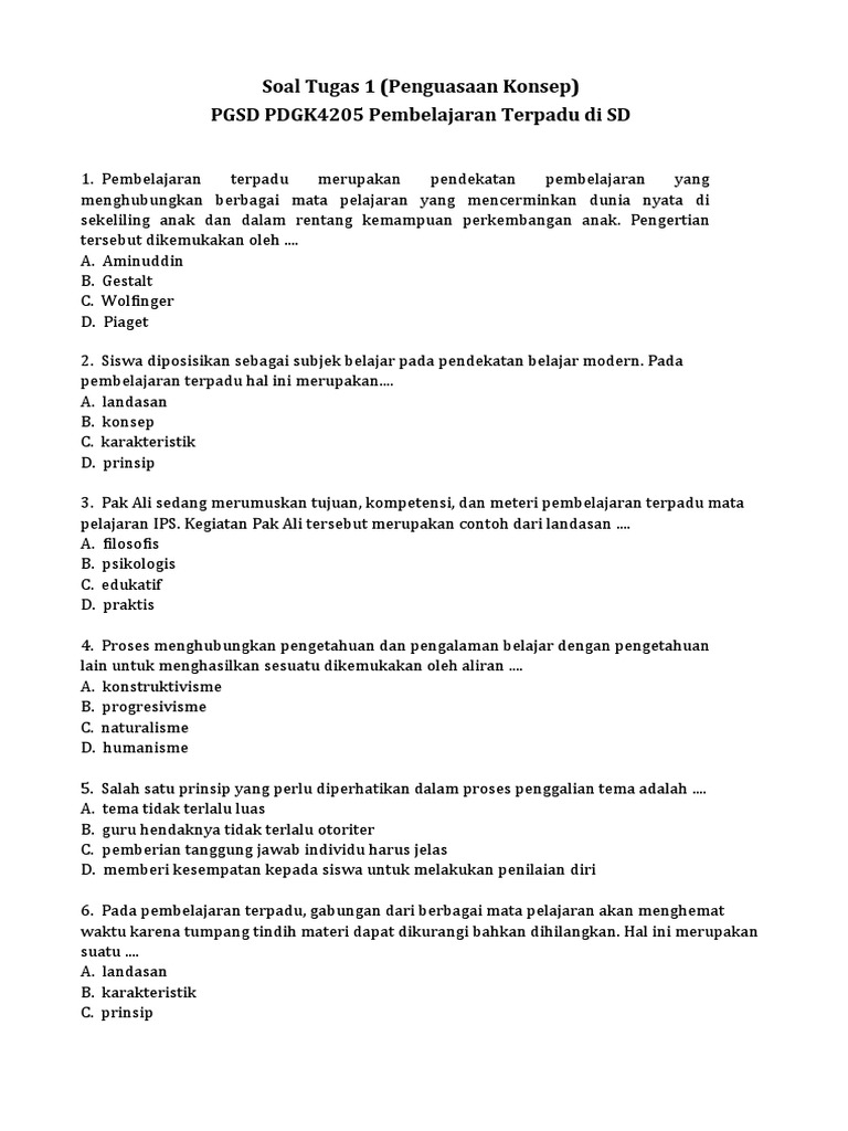 TT1 Terpadu | PDF | Karier & Perkembangan