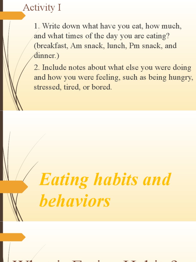 Eating Habits and Behaviors | PDF | Eating | Meal