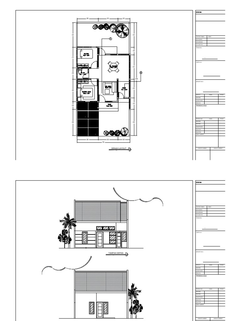 Denah dan Desain Rumah Tipe 50 | PDF