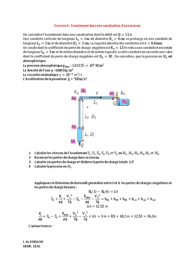 Calcul de la pression en canalisation | PDF | Mécanique newtonienne ...